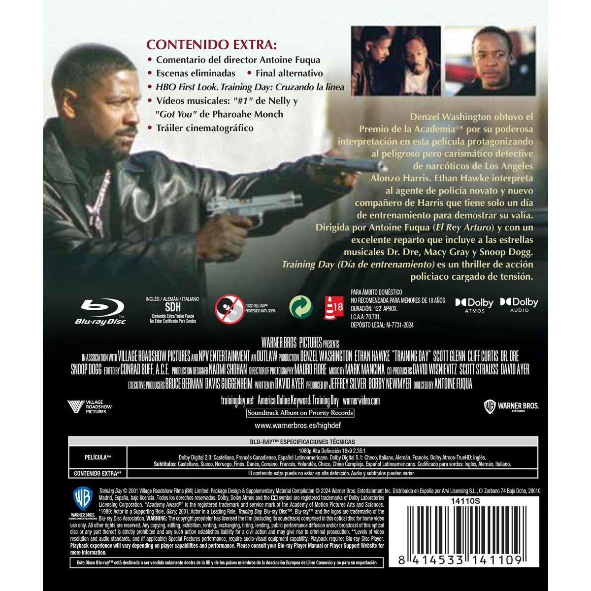 Training Day Blu Ray · Warner · El Corte Inglés