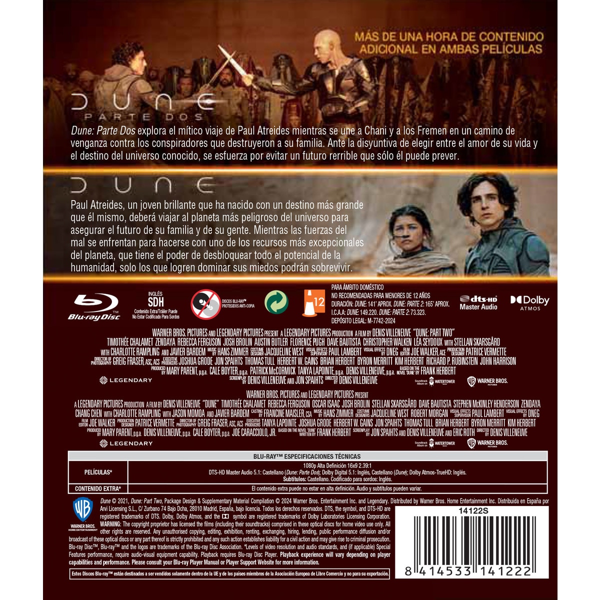 Pack Dune 1-2 (Blu-Ray) · Warner · El Corte Inglés