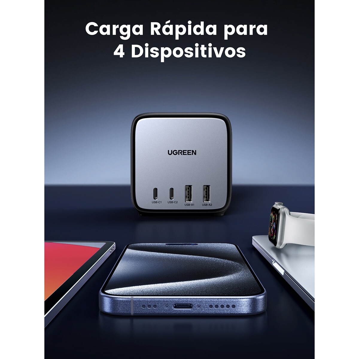 Estación de carga UGREEN Nexode DigiNest USB C GaN de 65 W, 7 en 1 · UGREEN · El Corte Inglés