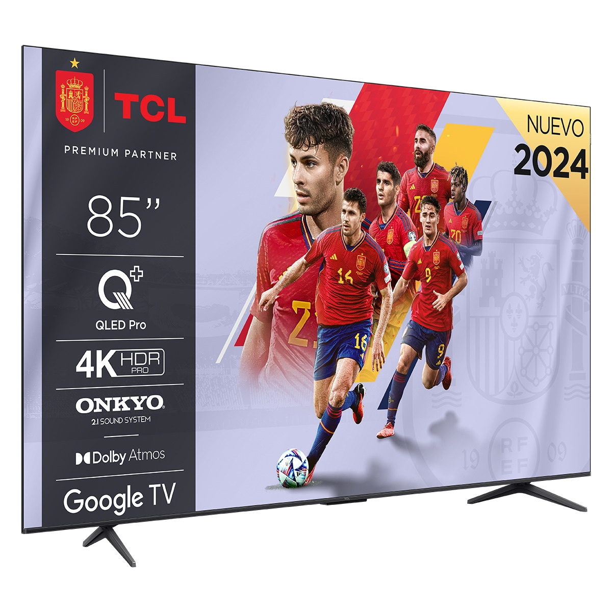TV QLED 215,9 cm (85") TCL 85C655, 4K UHD, Smart TV by Google TV, Dolby Vision y Atmos ...