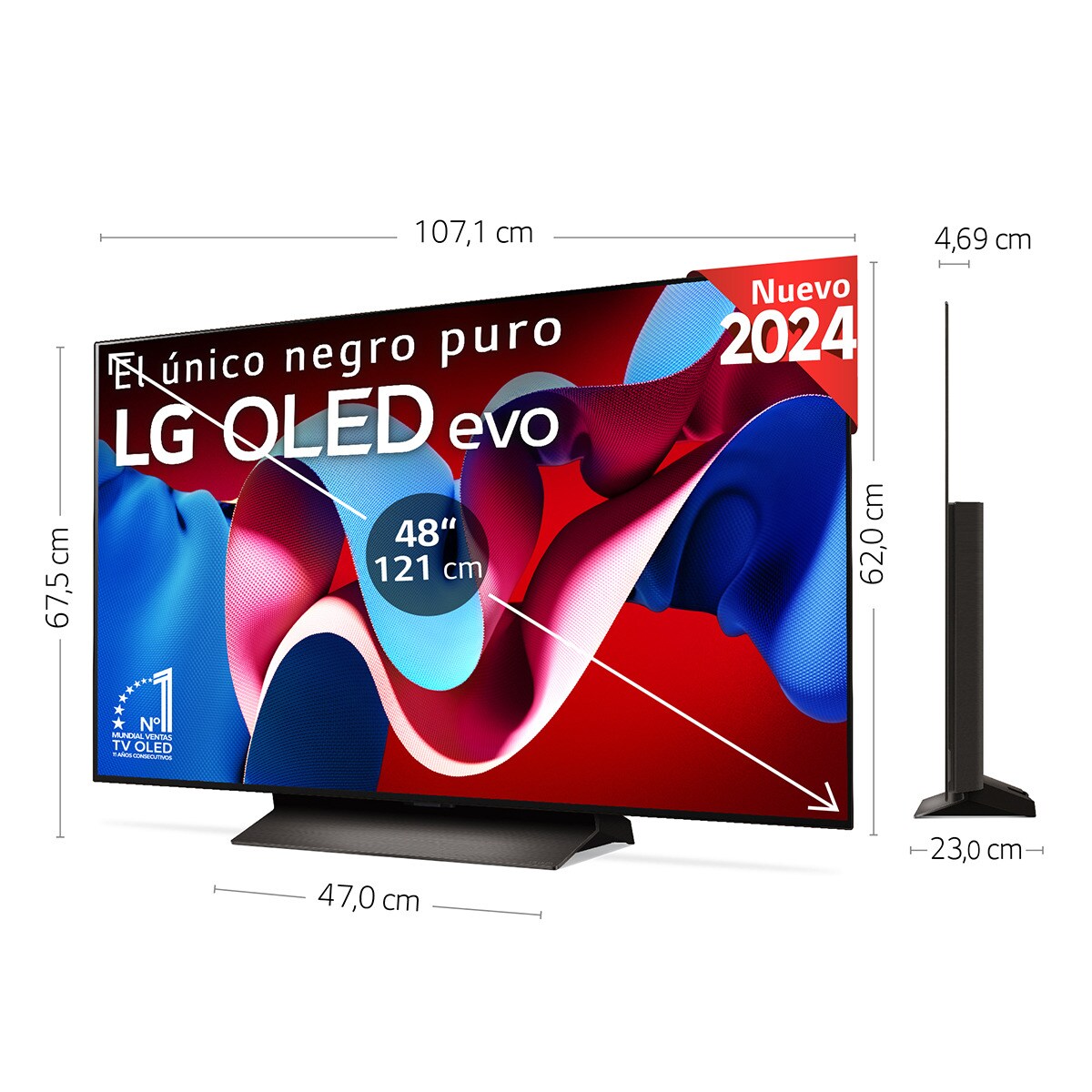 TV OLED 121cm (48") LG OLED48C46LA 4K con Smart TV WebOS24 · LG · El Corte Inglés
