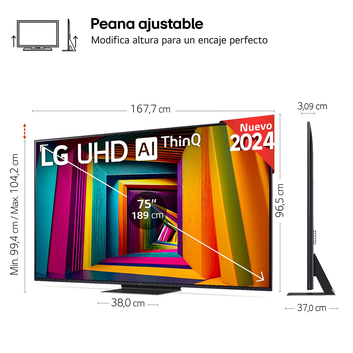 TV LED 189cm (75") LG 75UT91006LA UHD 4K con Smart TV WebOS24 · LG · El Corte Inglés