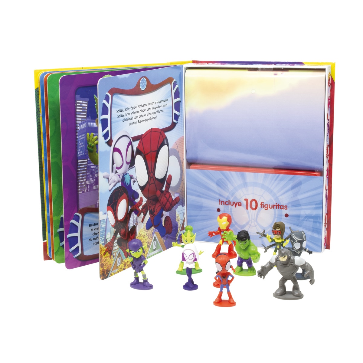 Spidey y su superequipo. Libroaventuras: Incluye un cuento, figuritas y un tapete · DISNEY ...