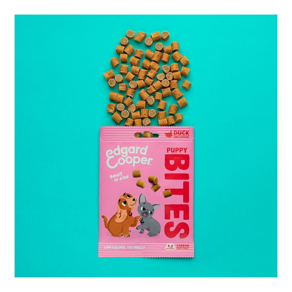 Snack para perros cachorros Edgar & Cooper Bites pato y pollo 50 g ...