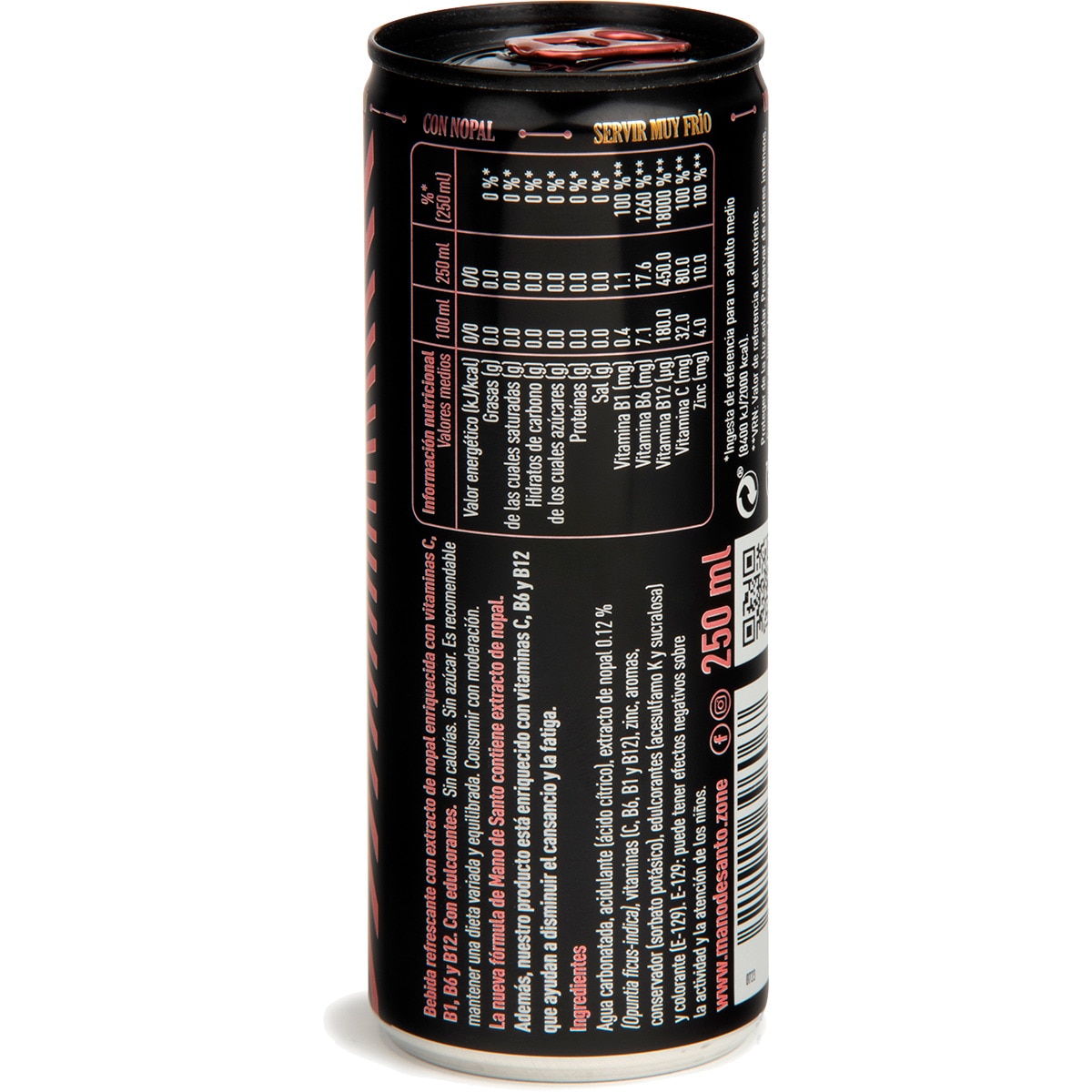 Bebida refrescante con extracto de nopal enriquecida con vitaminas C ...