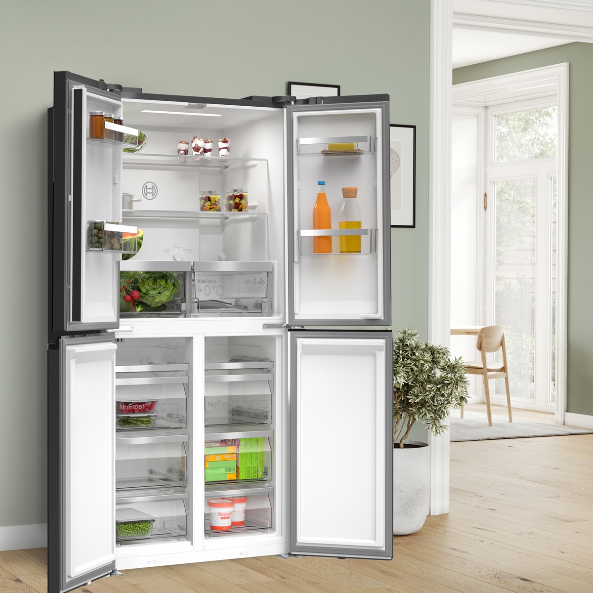 Frigorífico americano Bosch Multiairflow, Tecnología Inverter ...