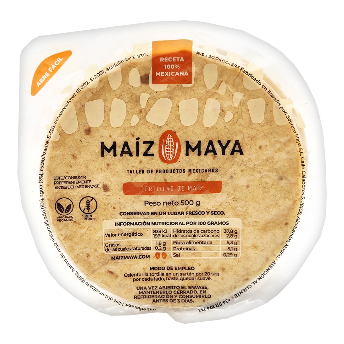 Tortillas de maíz mexicanas Maíz Maya · Maíz Maya · El Corte Inglés