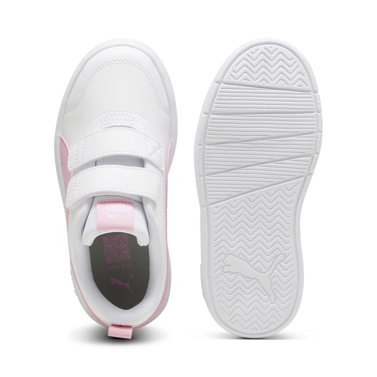 Zapatillas casual de niños Courtflex V3 V Ps Puma Blanco / Rosa · El ...