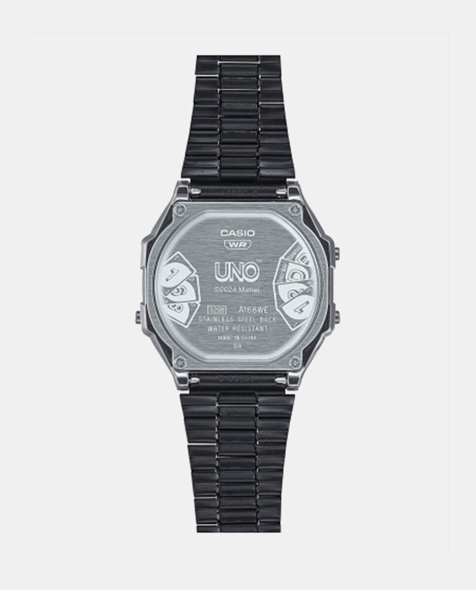 Reloj de hombre Vintage UNO Collaboration A168WEUC-1AER de acero negro ...