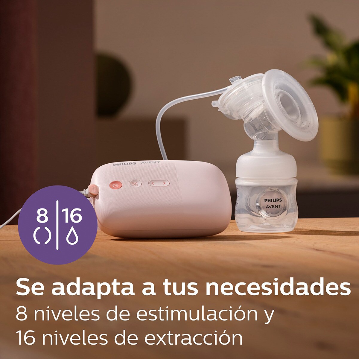 Sacaleches Eléctrico Philips Avent, 8 ajustes de estimulación y 16 ...