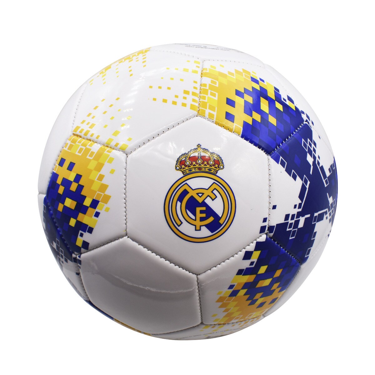 Balón grande en blanco con dibujo azul y amarillo del Real Madrid C.F ...