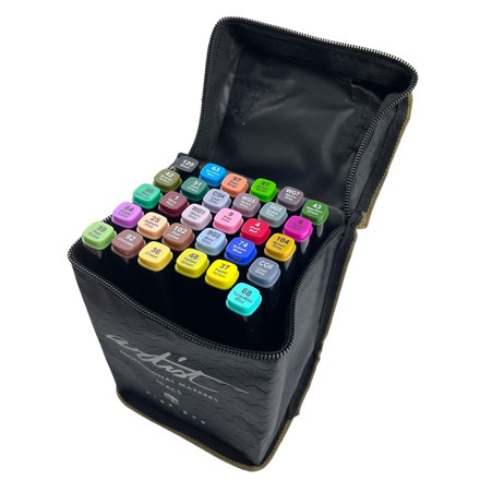 Bolsa canvas 30 rotuladores Professional Markers doble punta, biselada ...