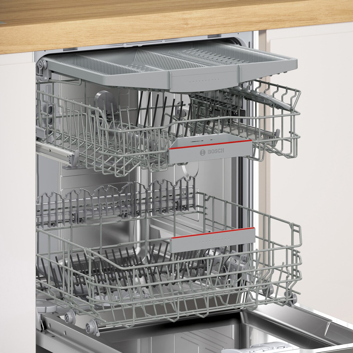 Lavavajillas integrable Bosch 14 servicios, Bandeja para cubiertos, 60 cm - SBH4ECX28E · Bosch ...