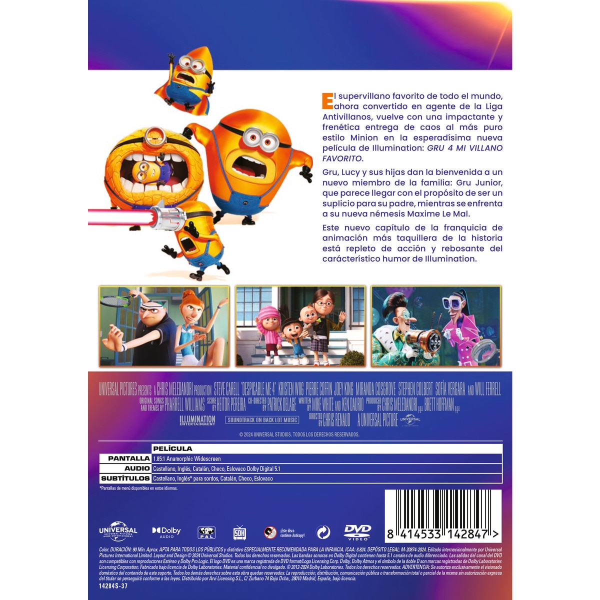 Gru mi villano favorito 4 (DVD) · UNIVERSAL · El Corte Inglés