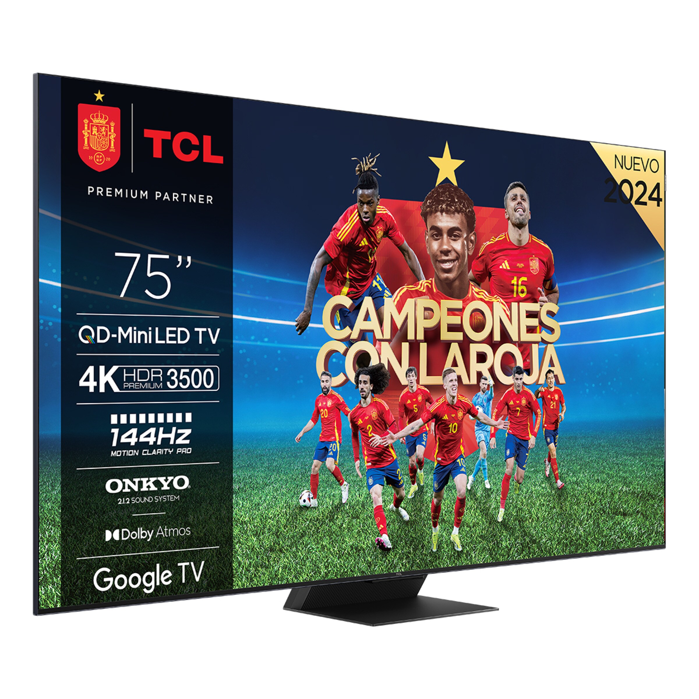 TV QD-MiniLED 190,5cm (75") TCL 75C855, QLED PRO 4K HDR Premium, Smart TV Google TV compatible ...