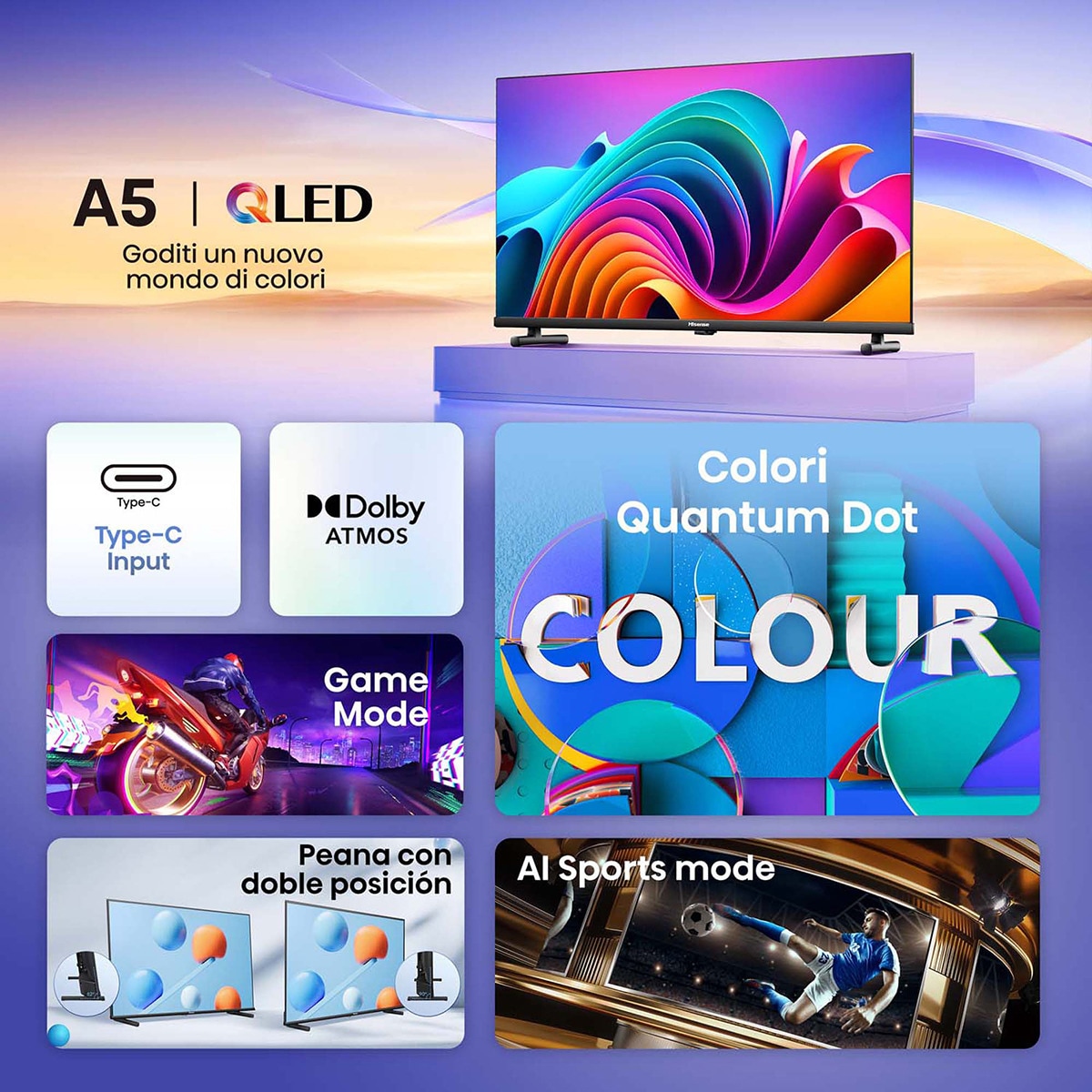 TV QLED 100cm (40") Hisense 40A5NQ Full HD Smart TV · Hisense · El Corte Inglés