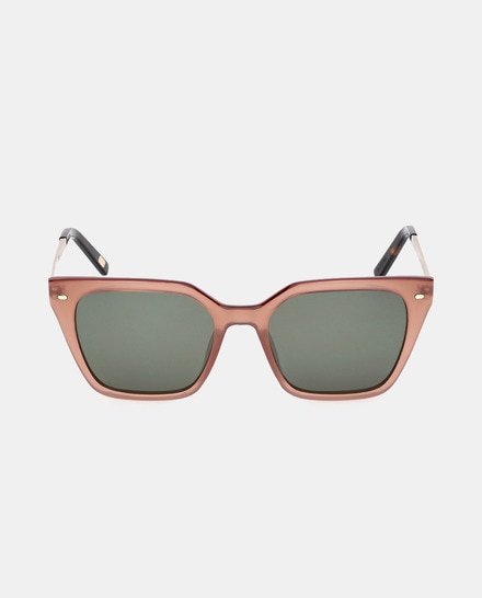 Gafas de sol de mujer rectangulares negras con lentes polarizadas ...