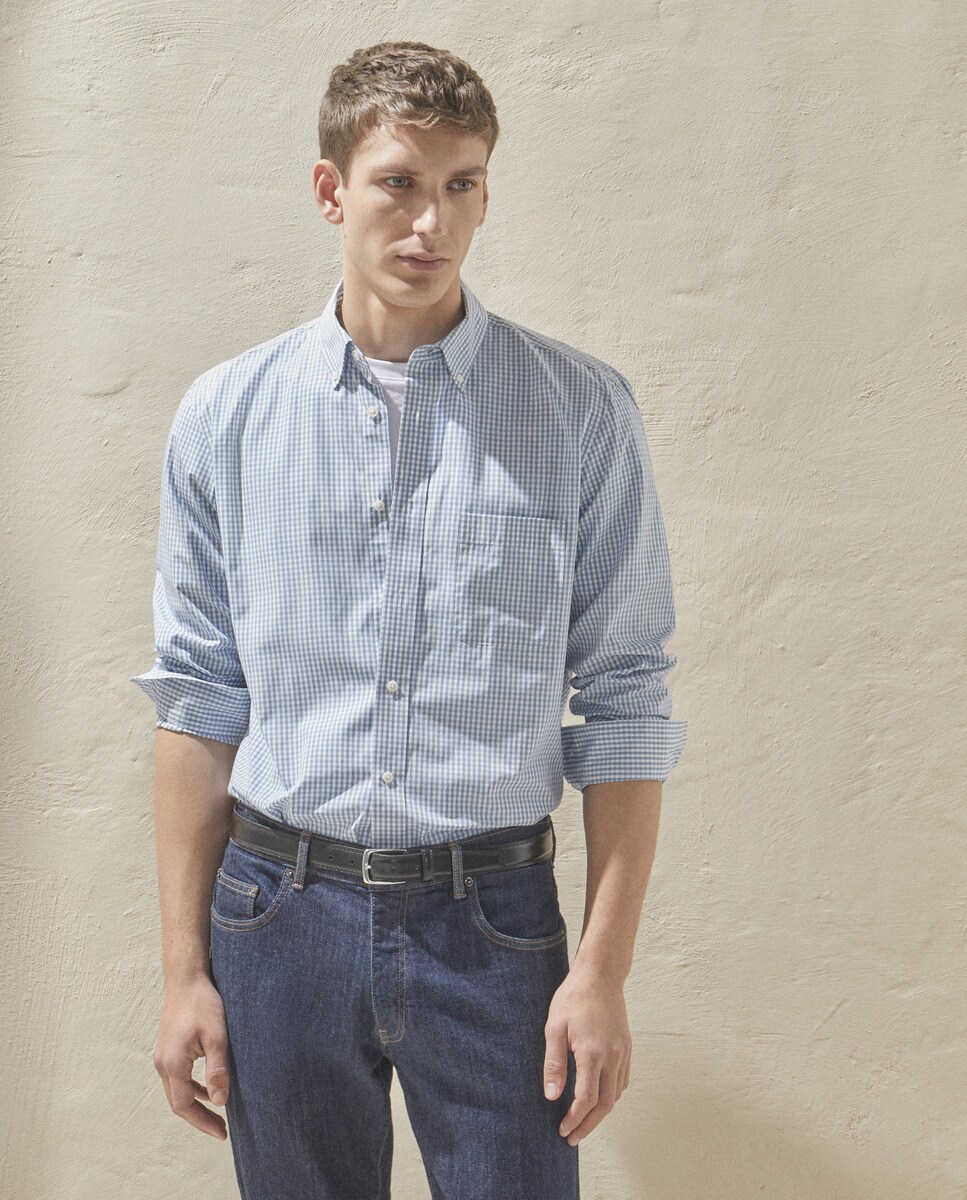 Camisa popelín patrón classic · Dustin · El Corte Inglés