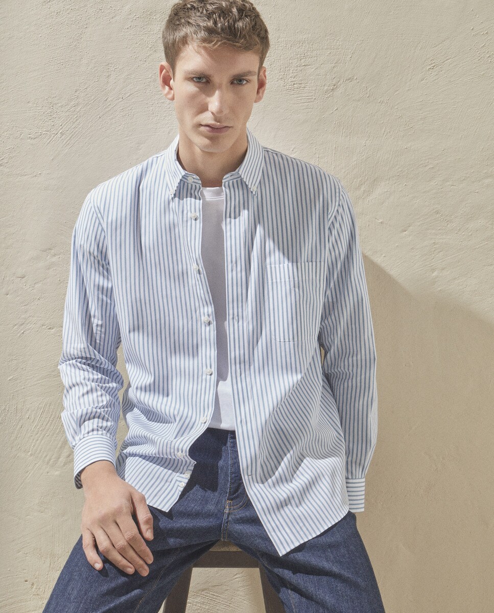 Camisa popelín patrón classic · Dustin · El Corte Inglés