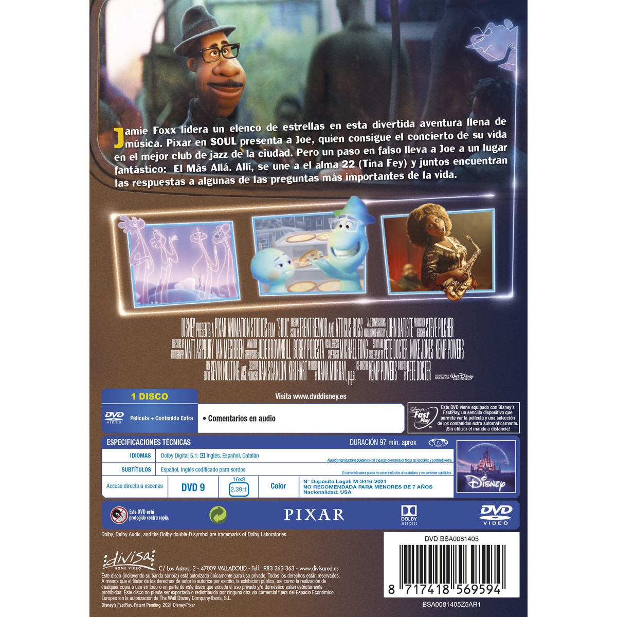 Soul (DVD) · DISNEY / PIXAR · El Corte Inglés