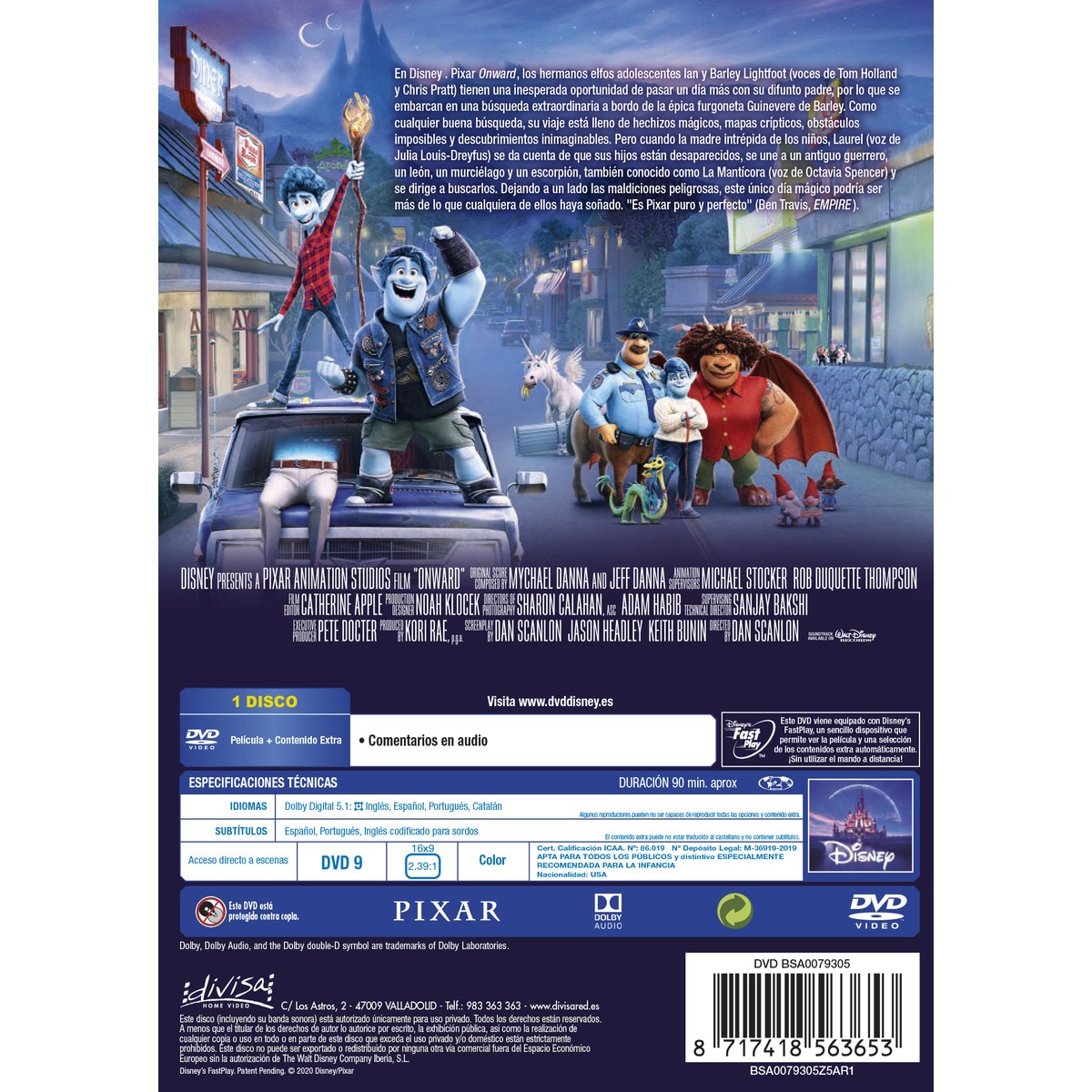 Onward (DVD) · DISNEY / PIXAR · El Corte Inglés