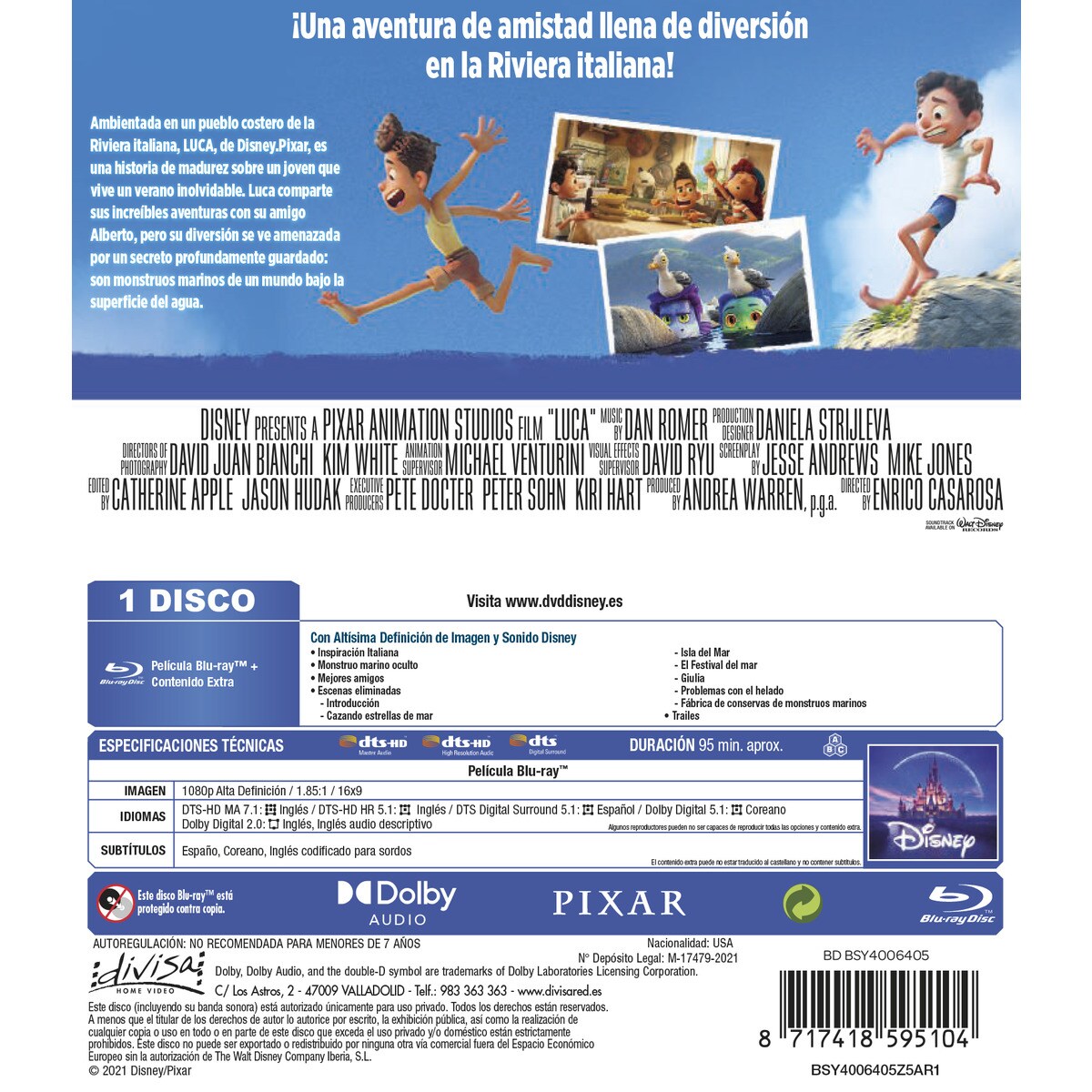 Luca (Blu-Ray) · Warner · El Corte Inglés