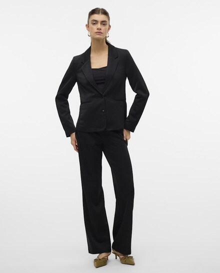 Pantalón de mujer recto con tejido con brillo · Vero Moda · El Corte Inglés