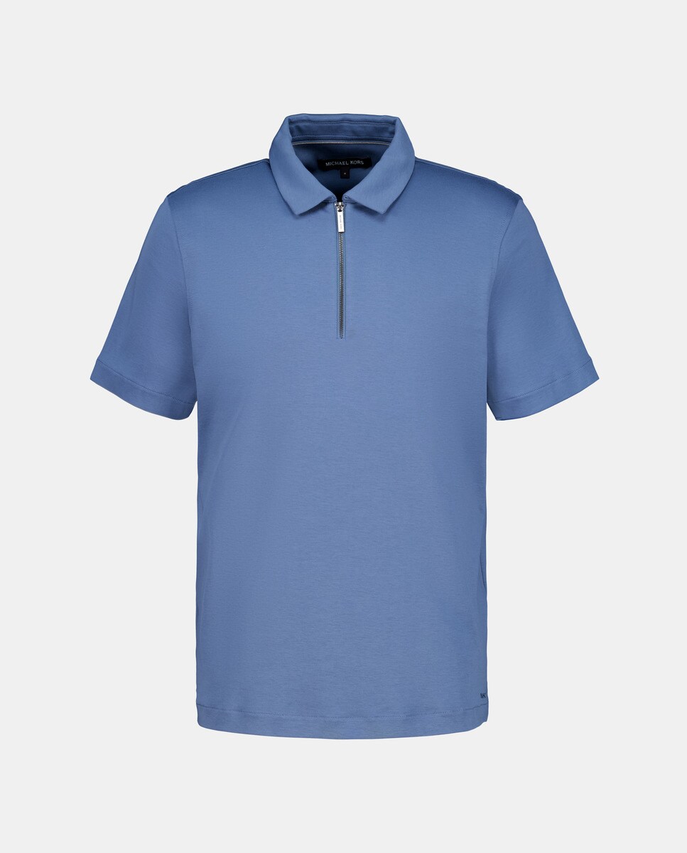 Polo de hombre de manga corta en interlock con cierre cremallera ...
