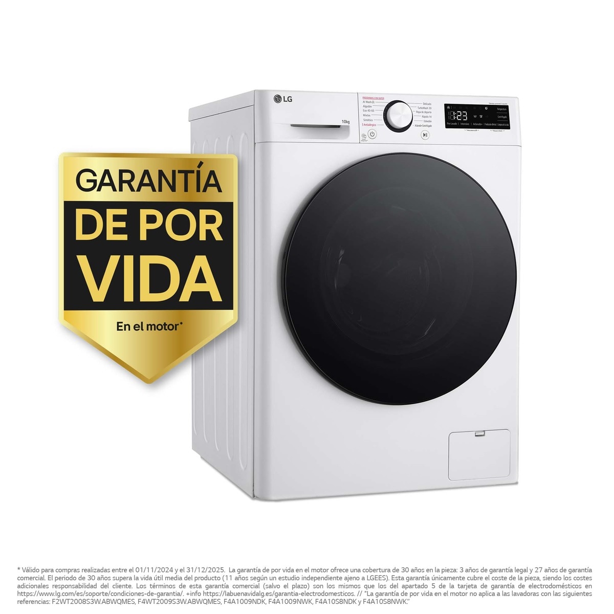 Lavadora LG 10 kg /1400 rpm, TurboWash 360º - F4WR6010AGW · LG · El ...