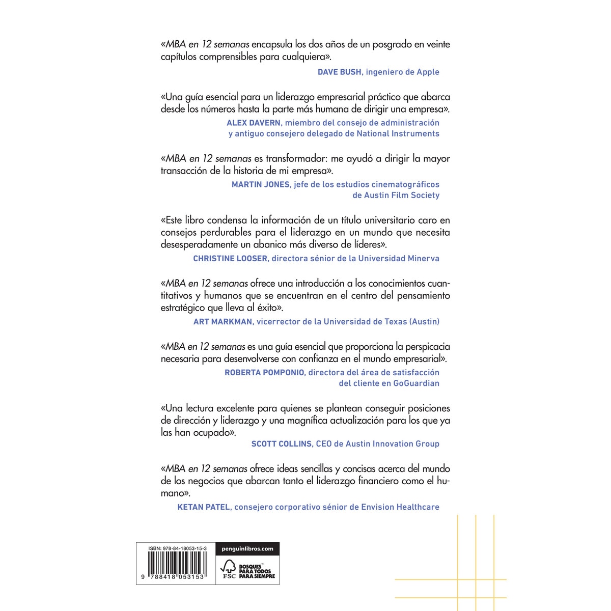 MBA en 12 semanas: Aprende las habilidades necesarias para liderar en ...