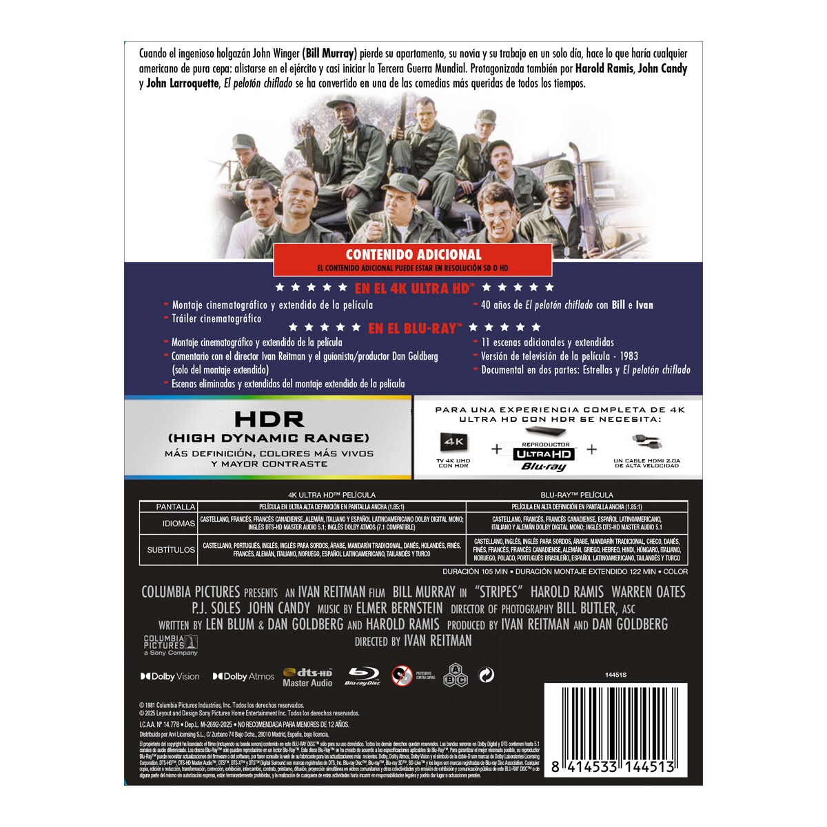 El pelotón chiflado (Edición Metálica) (4K Ultra HD + Blu-Ray) · SONY PICTURES HOME ...