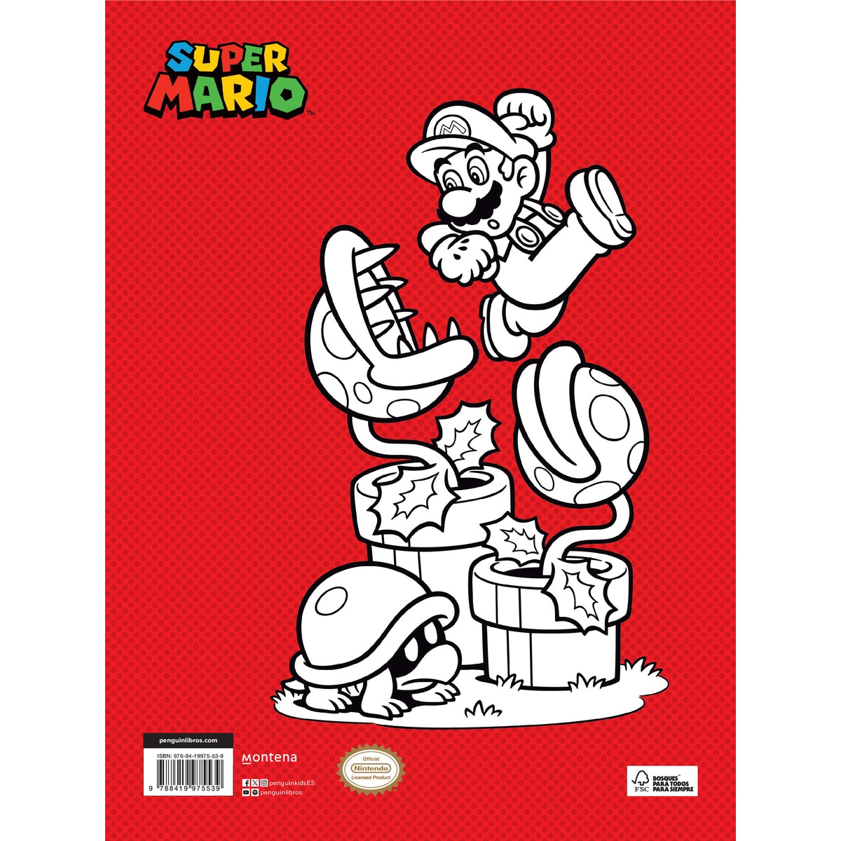 Super Mario - Libro deluxe para colorear: Libro de actividades de Mario ...