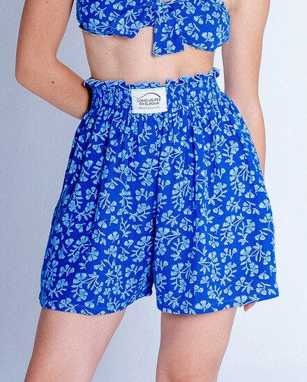 Bermuda azul estampada azul · Como pez en el agua · El Corte Inglés