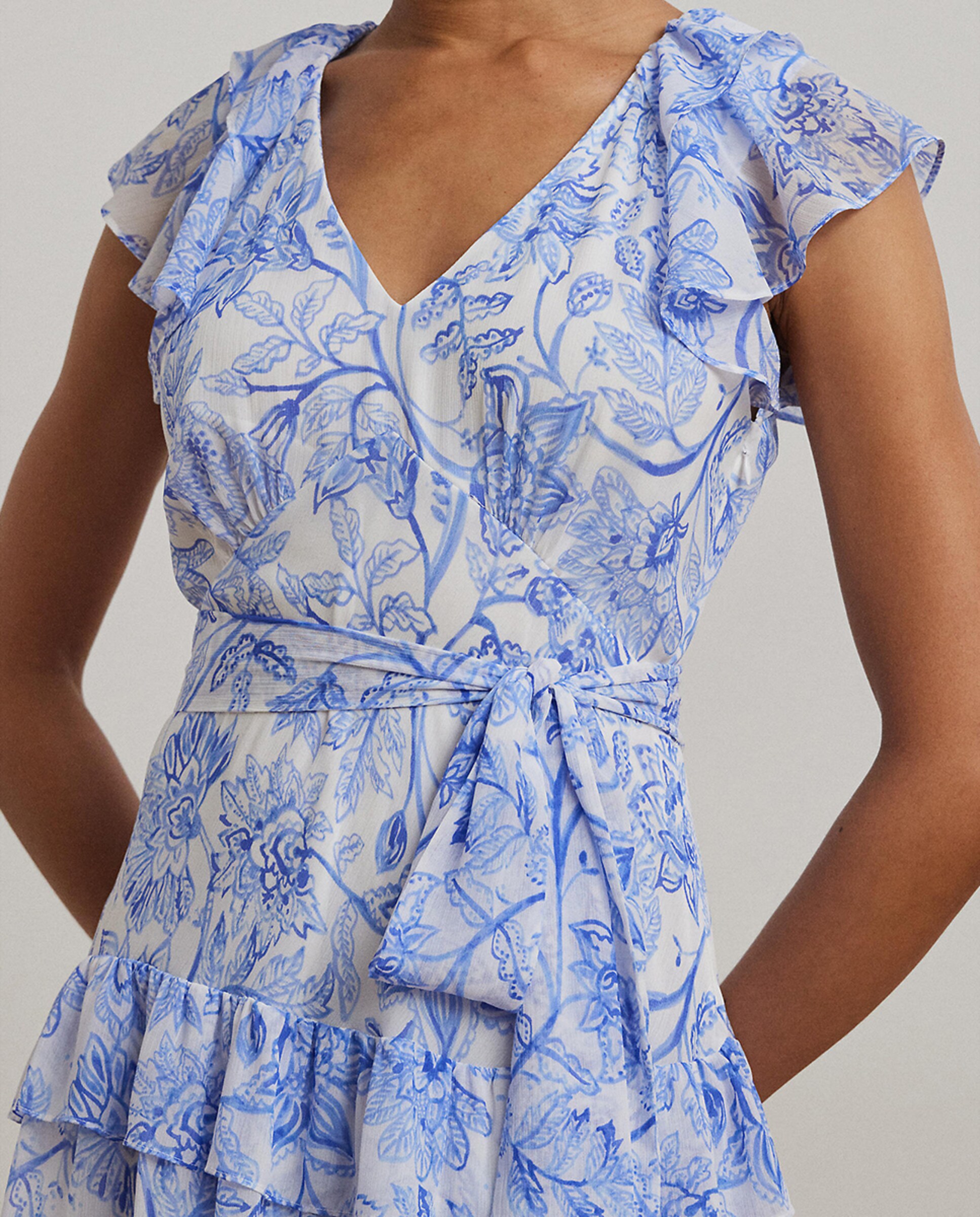 Vestido corto de georgette arrugado · Lauren Ralph Lauren · El Corte Inglés