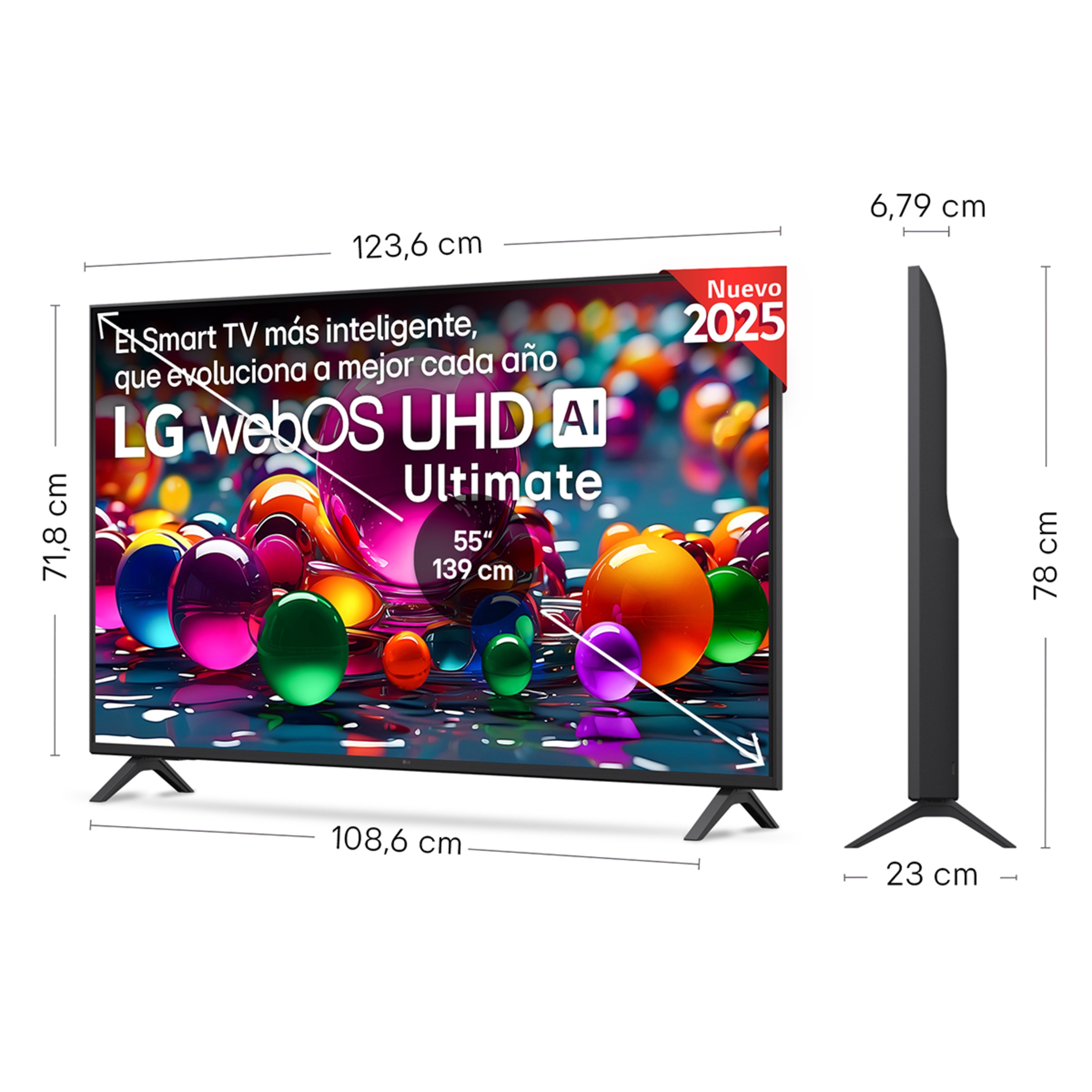 TV LED 139cm (55") LG UHD Ultimate AI 55UA75006LA, 4K Smart TV · LG · El Corte Inglés