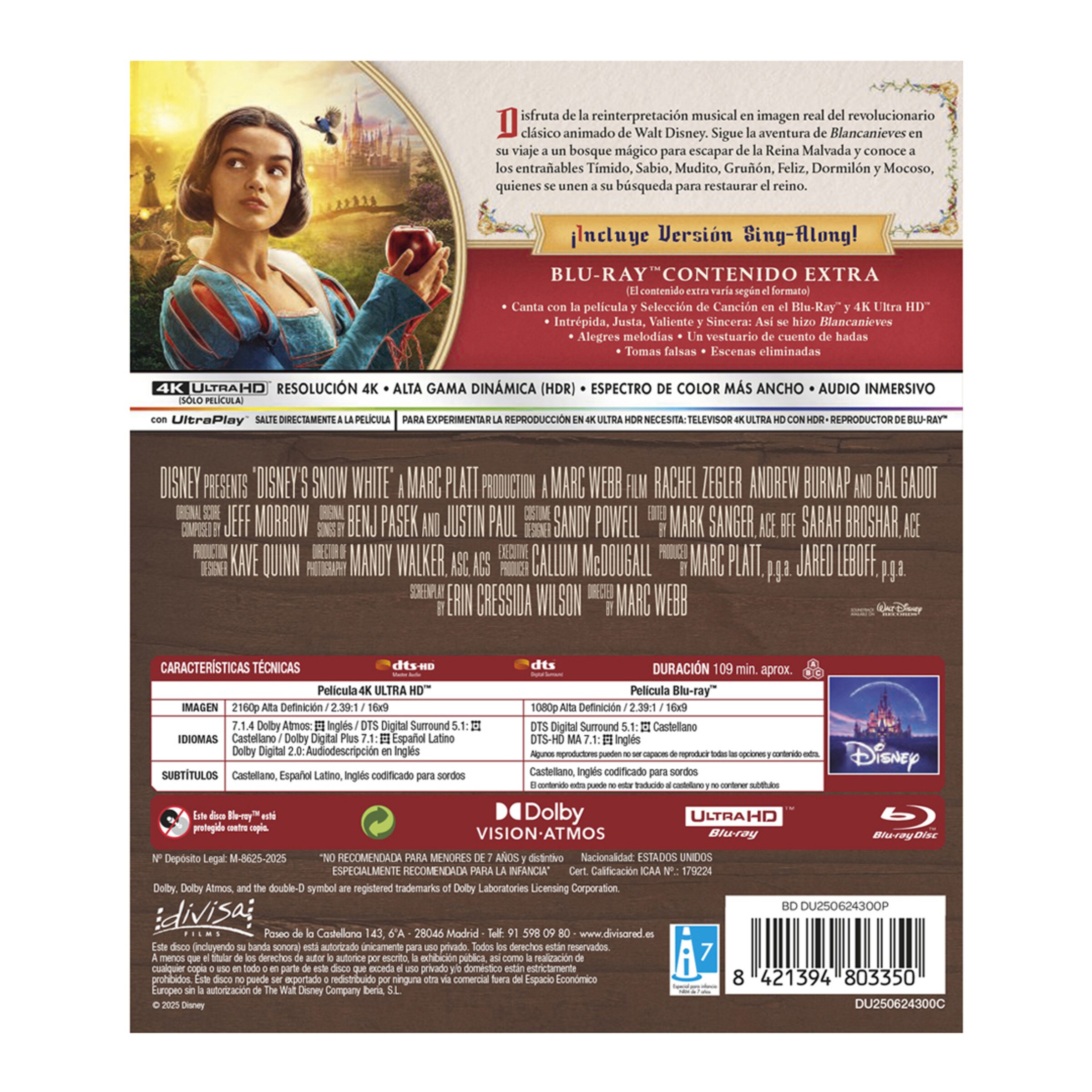 Blancanieves (2025) (4K Ultra HD + Blu-Ray) · DIVISA RED S.A. · El Corte Inglés