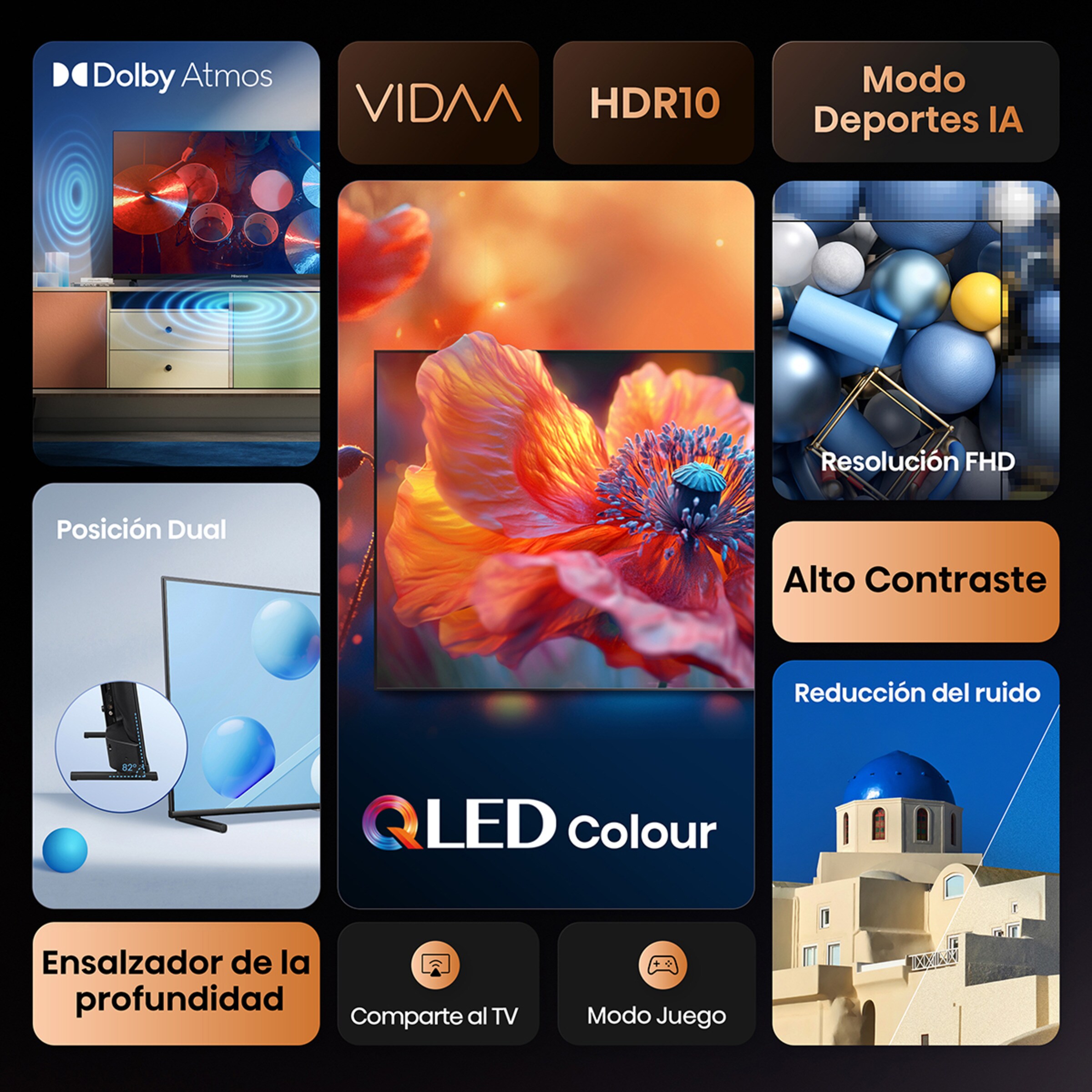 TV QLED 100 cm (40") Hisense 40A5Q, Full HD, Smart TV · Hisense · El Corte Inglés