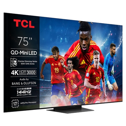 TV QD-Mini LED 190,5 cm (75") TCL 75C7K, 4K HDR Premium 3000, Smart TV con Google TV, control ...
