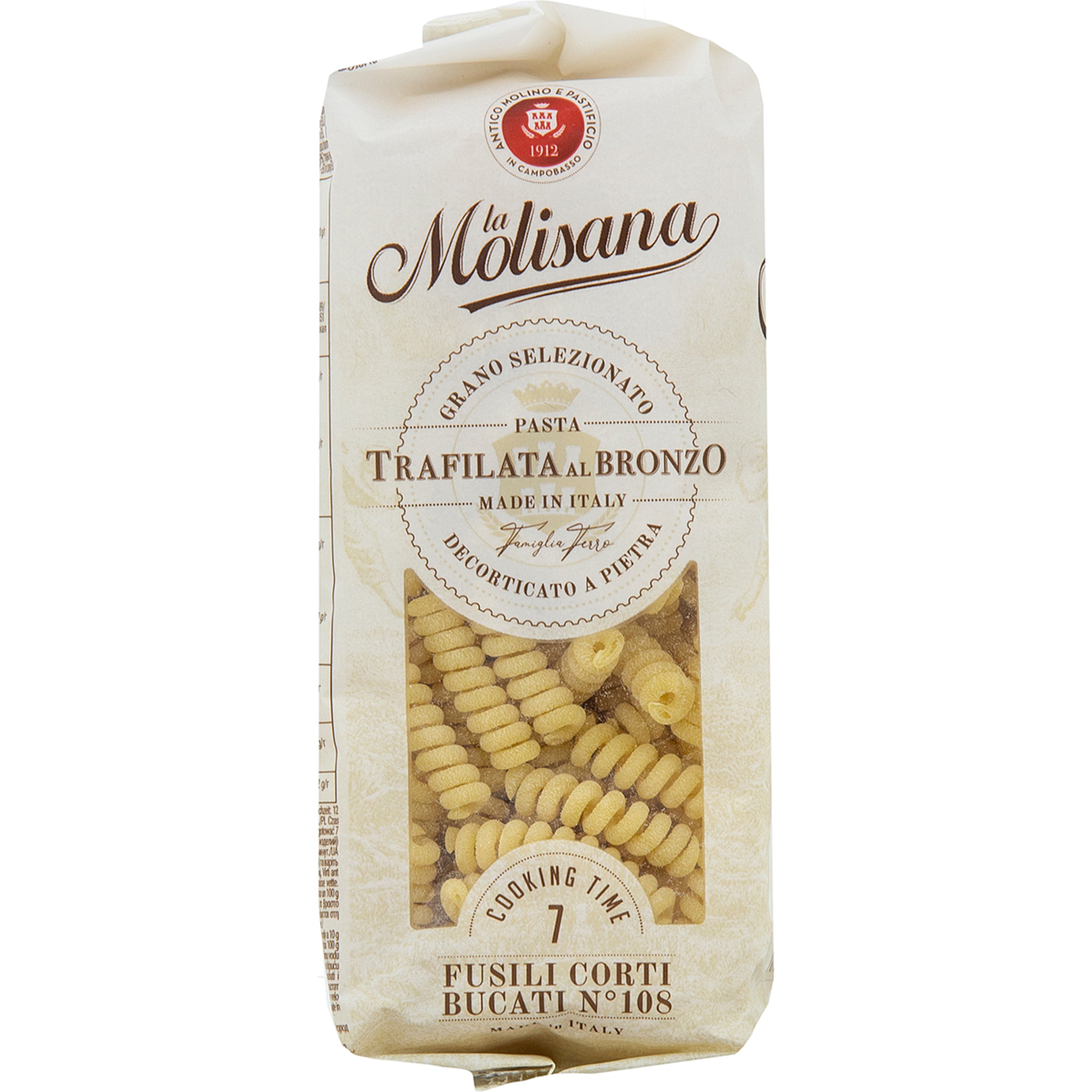 Comprar Fusilli corti bucati Trafilata Al Bronzo paquete 500 g · LA ...