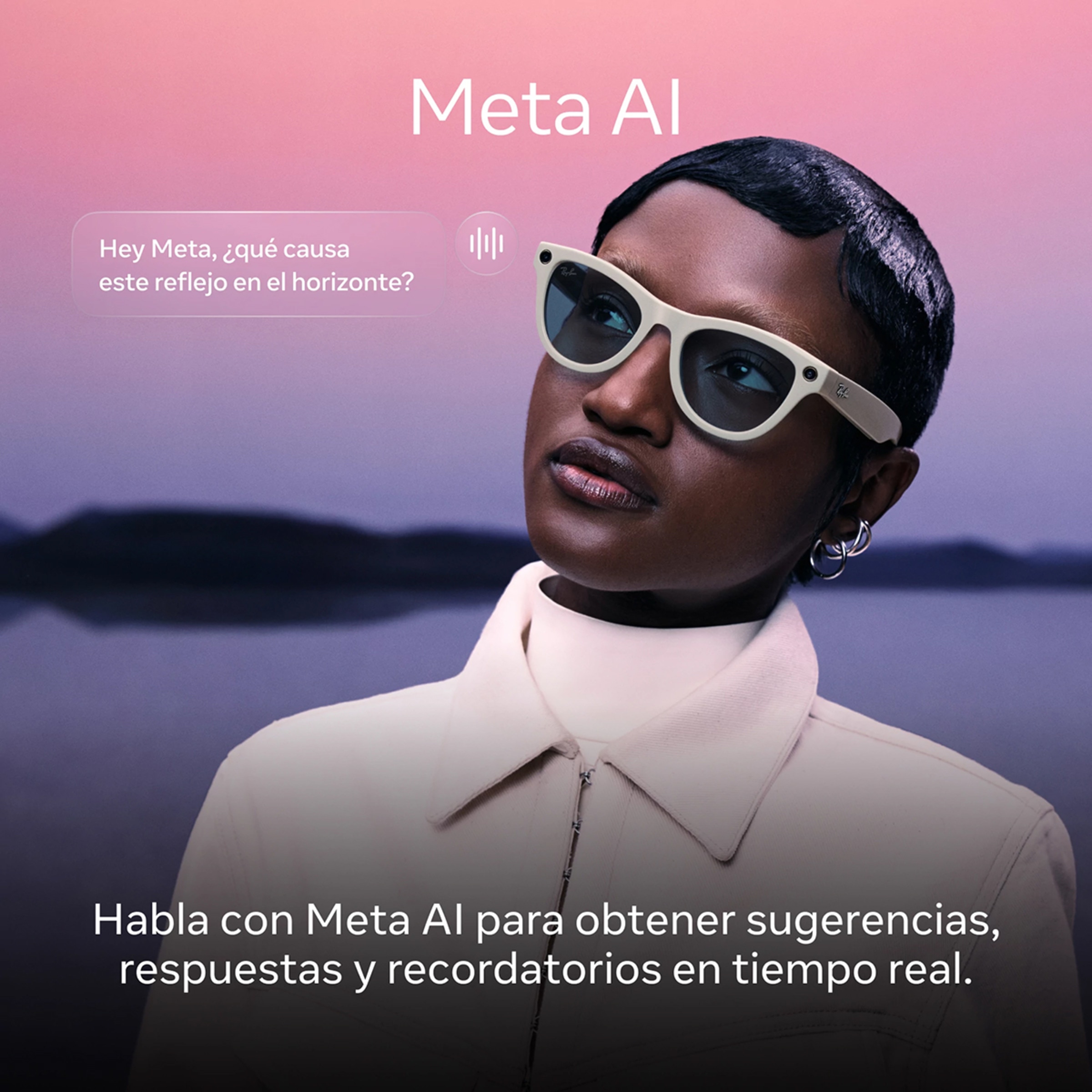 Gafa de sol inteligente unisex ovalada en inyectado · RayBan Meta · El Corte Inglés