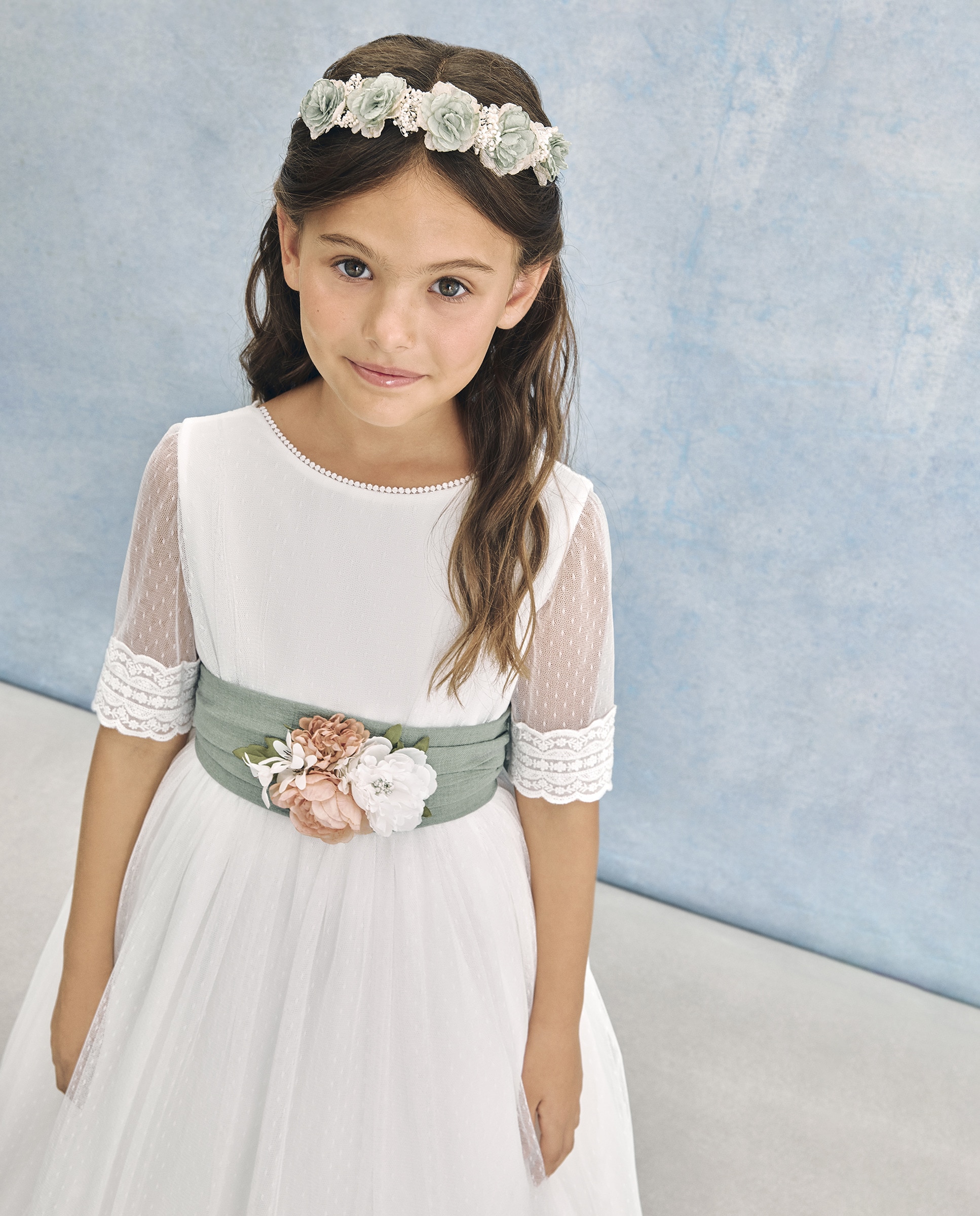 Vestido de comunión manga al codo TUCANA Blanco roto · El Corte Inglés