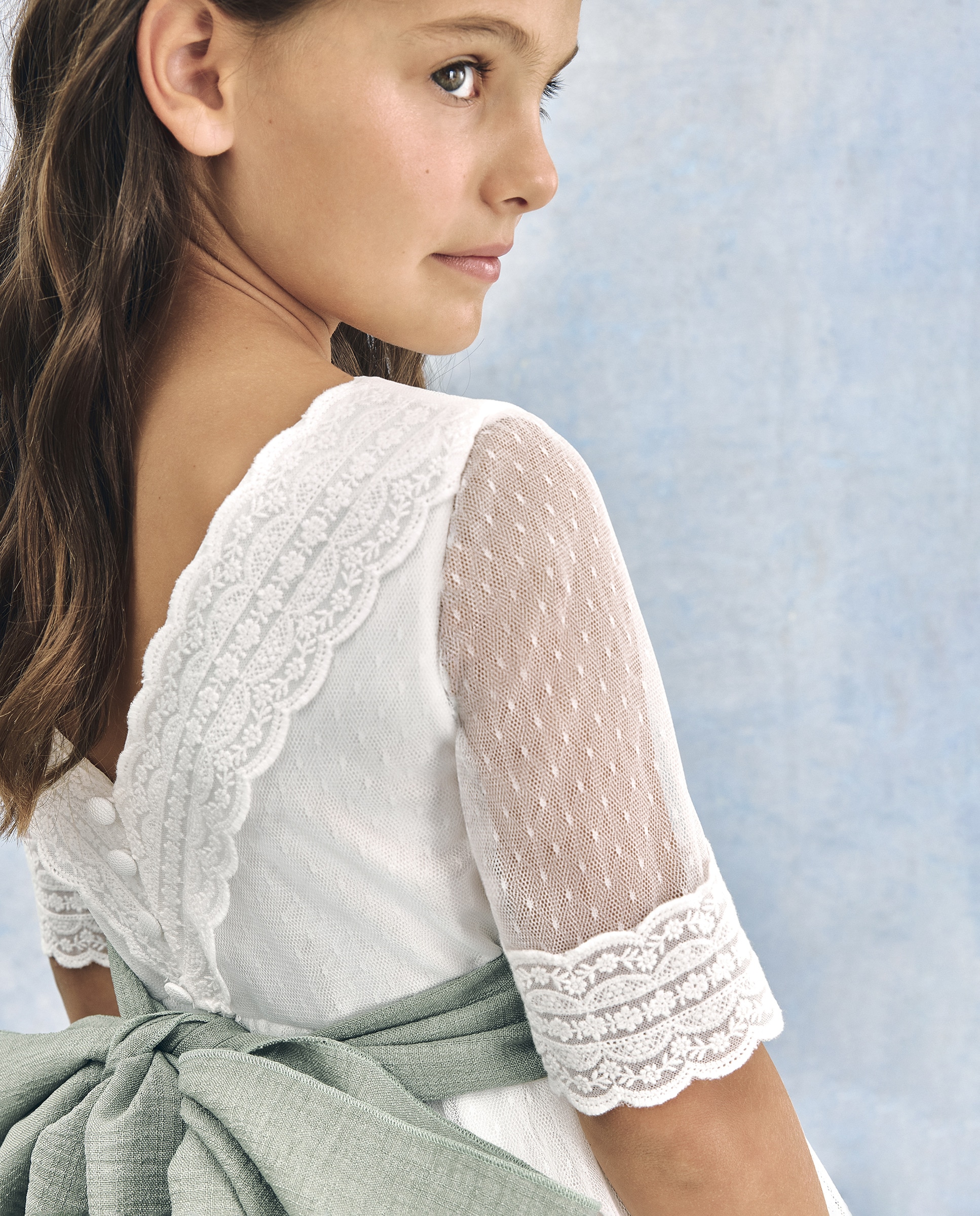 Vestido de comunión manga al codo TUCANA Blanco roto · El Corte Inglés