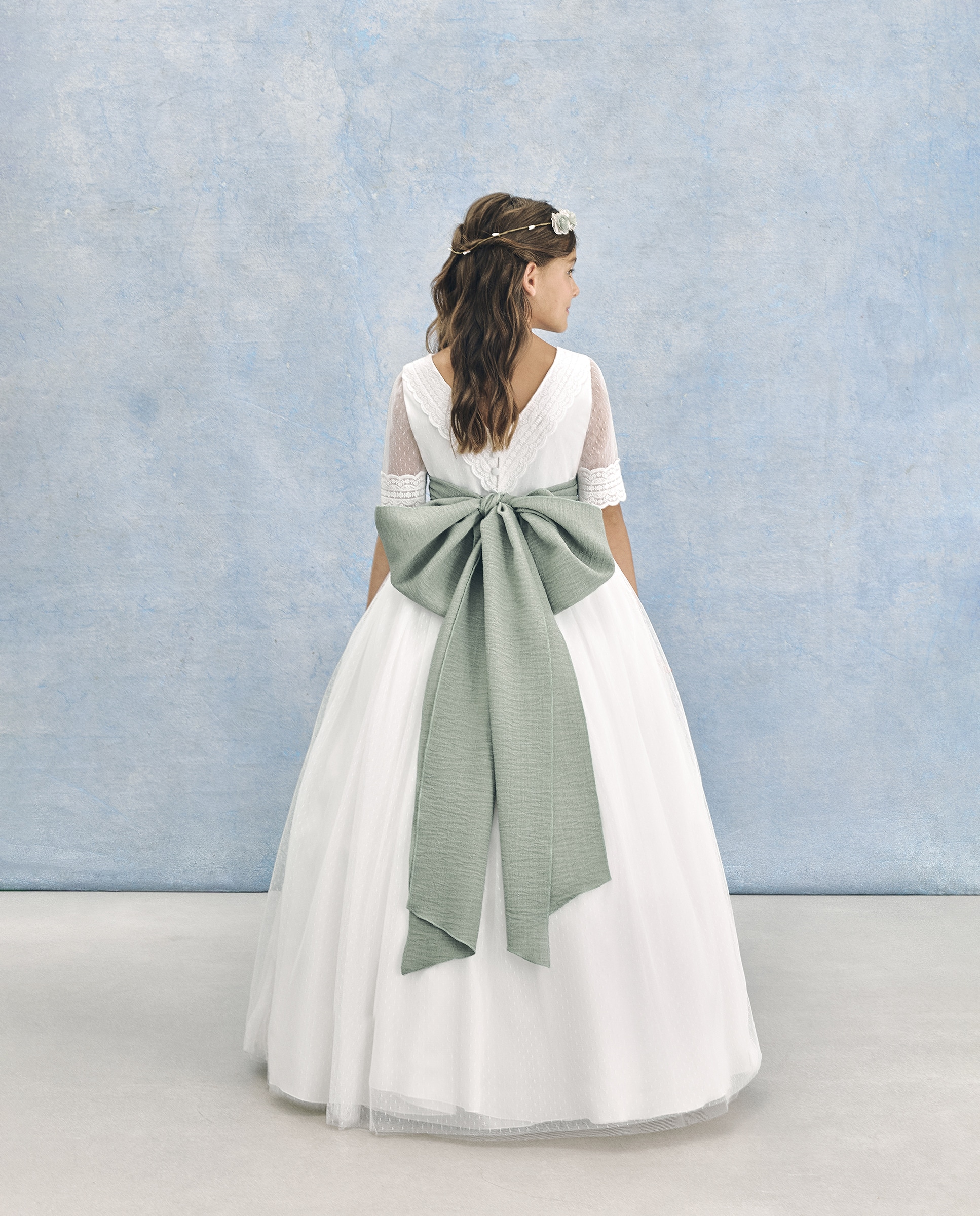 Vestido de comunión manga al codo TUCANA Blanco roto · El Corte Inglés