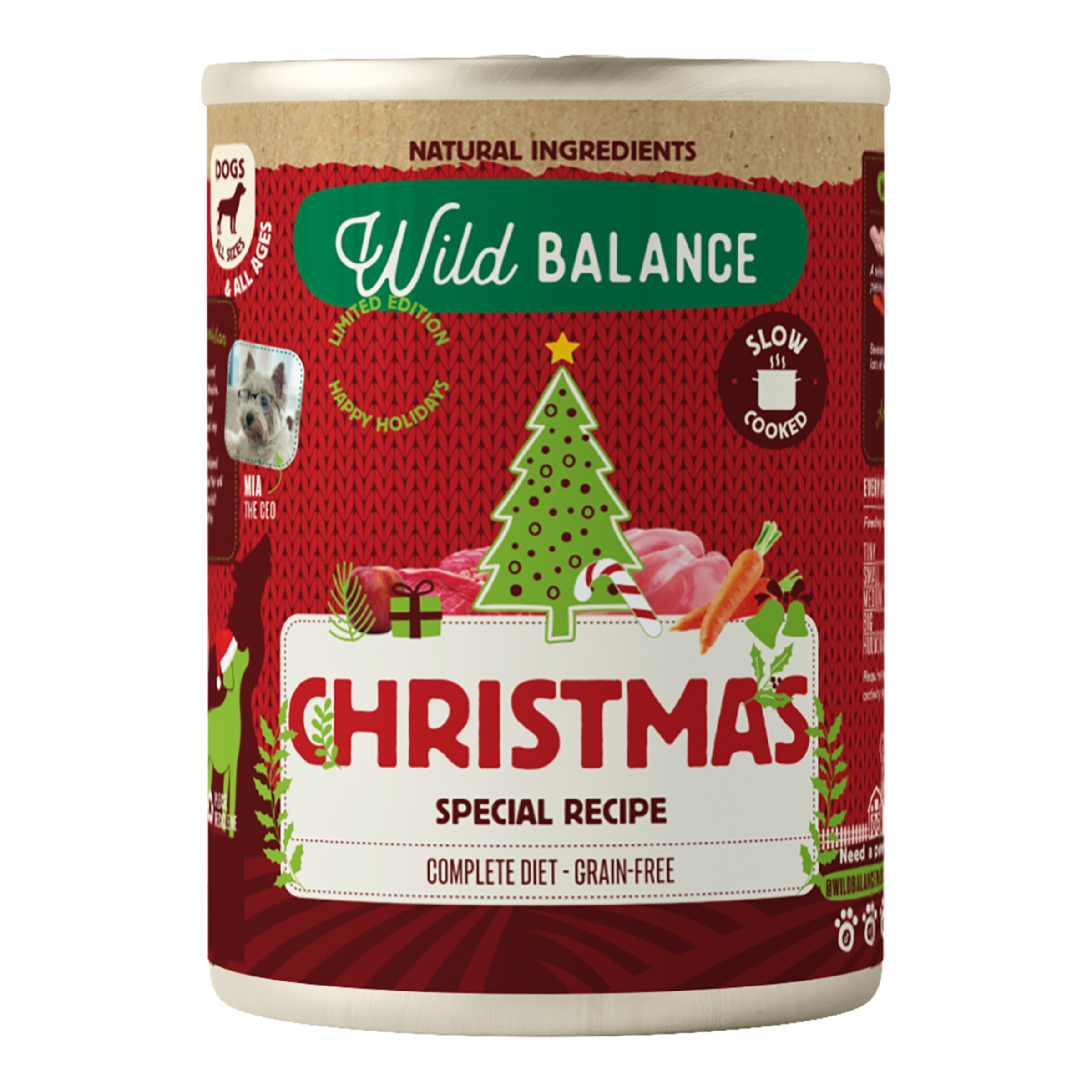Comida húmeda para perros Wild Balance cocinado al vapor ciervo y ...