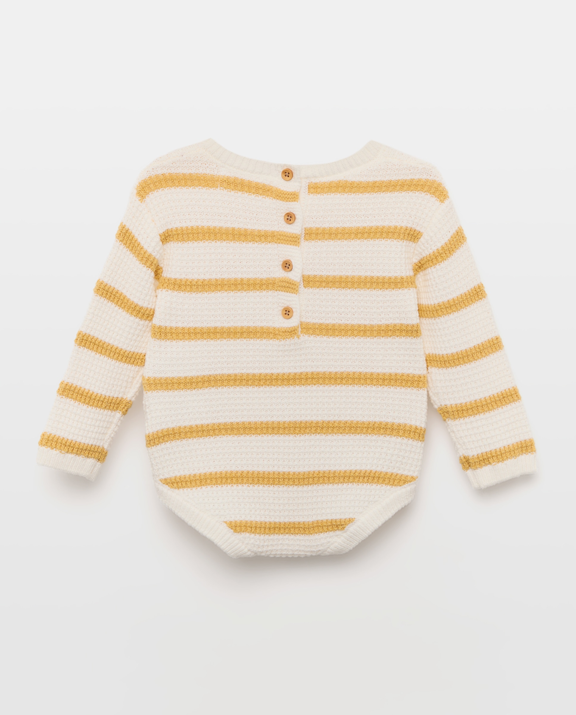 Pelele tricot manga larga rayas de bebé 300 Amarillo Baby El Corte ...