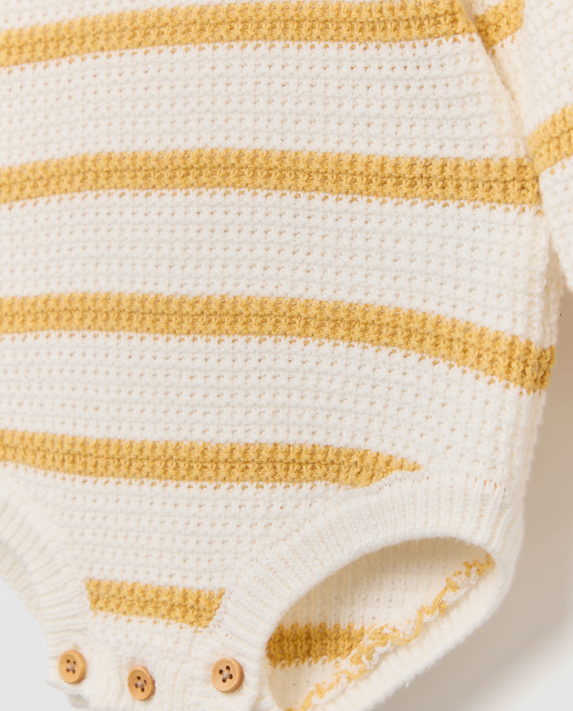 Pelele tricot manga larga rayas de bebé 300 Amarillo Baby El Corte ...