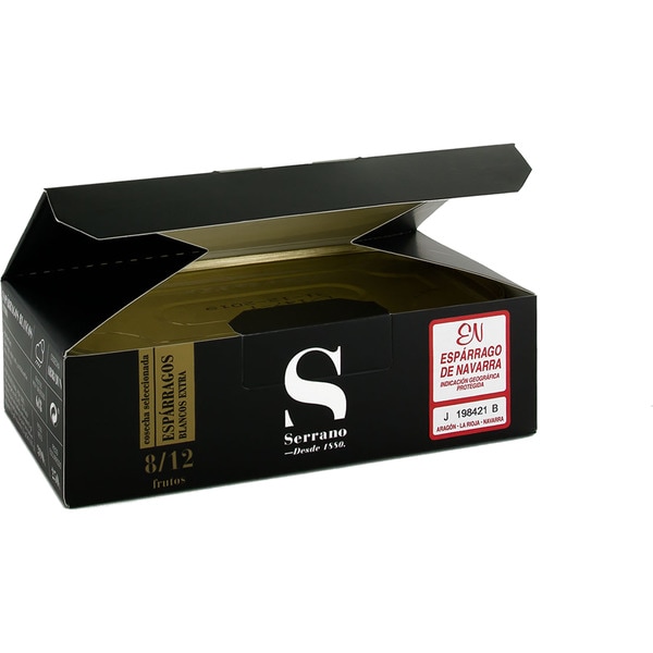 Espárragos blancos IGP de Navarra cosecha seleccionada 8-12 piezas lata 250 g neto escurrido ...