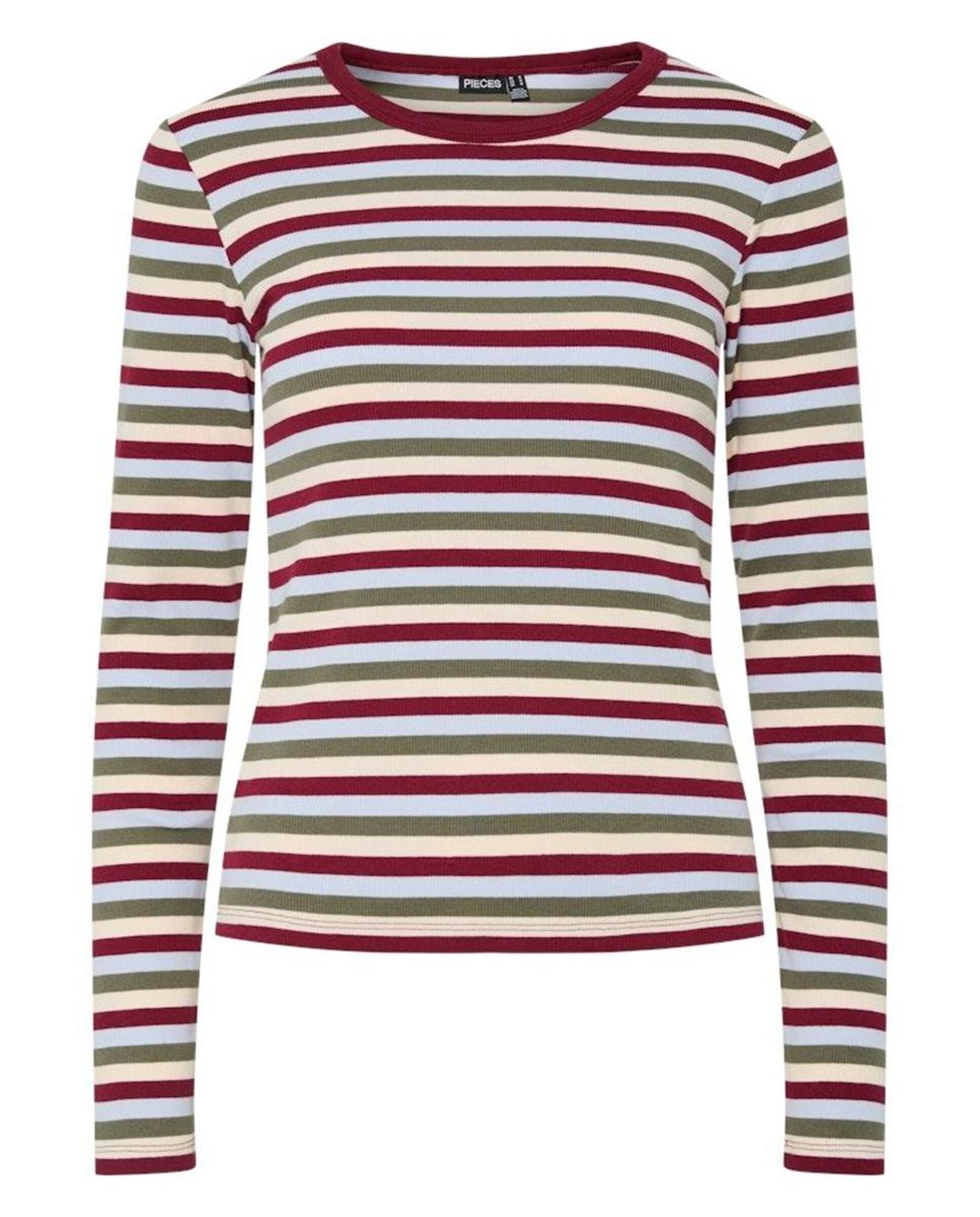 Camiseta de rayas y manga larga de mujer. · Pieces · El Corte Inglés