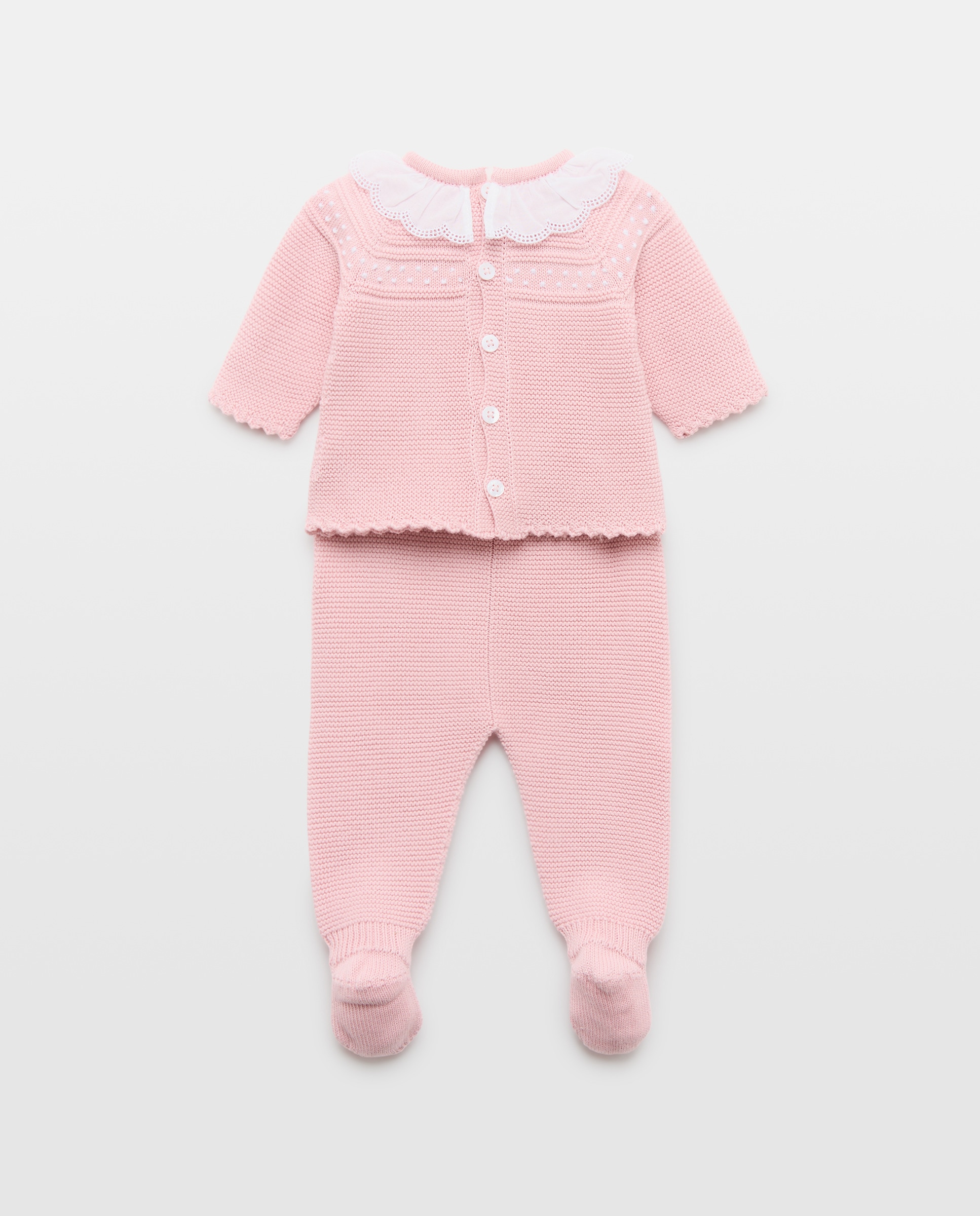 Conjunto tricot 2 piezas cuello gola con fantasía bodoques y ochos de ...