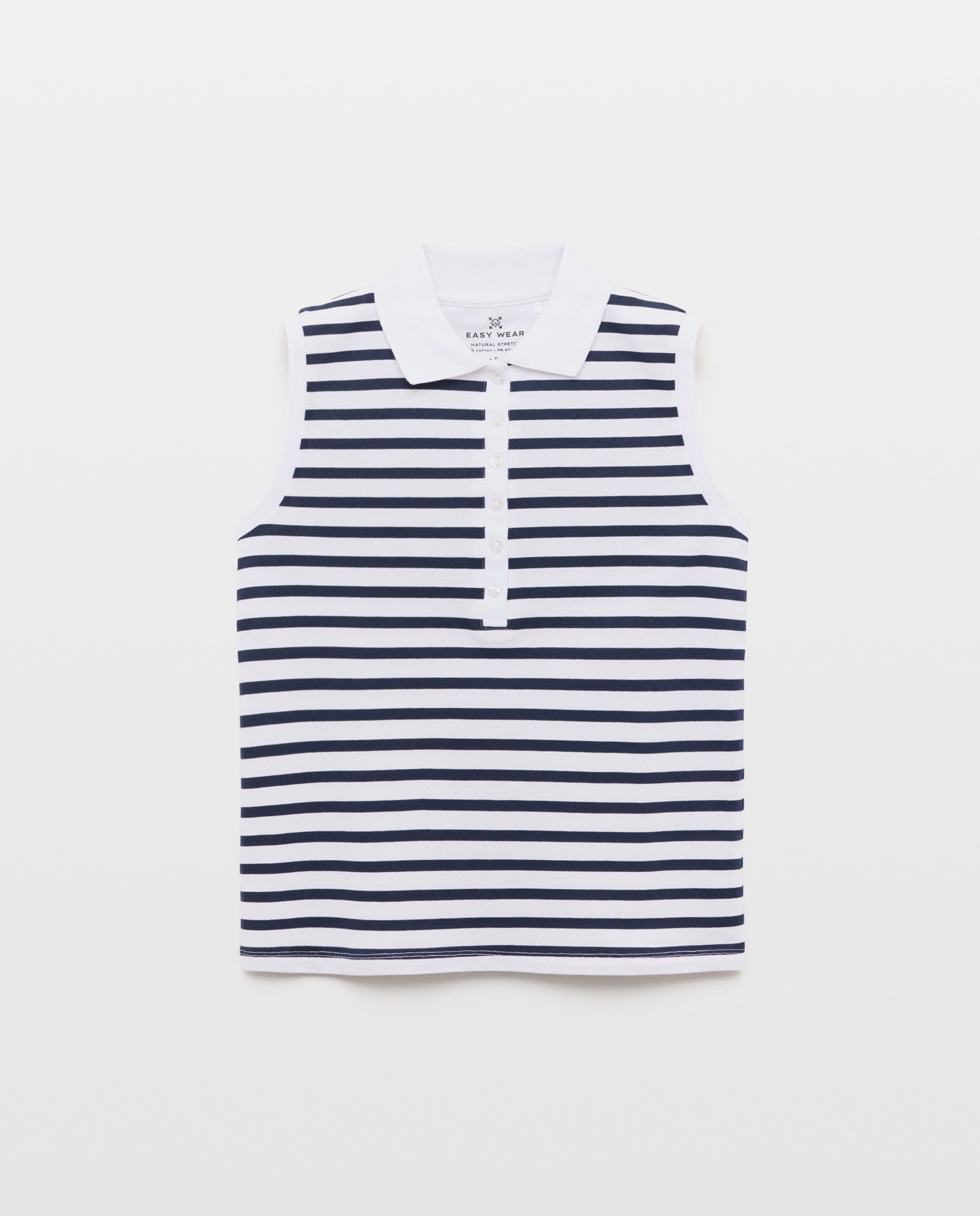 Polo sin mangas estampado de mujer Blanco Easy Wear · El Corte Inglés